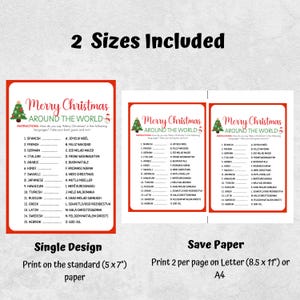 Christmas Games, Merry Christmas Around the World, Printable Christmas ...