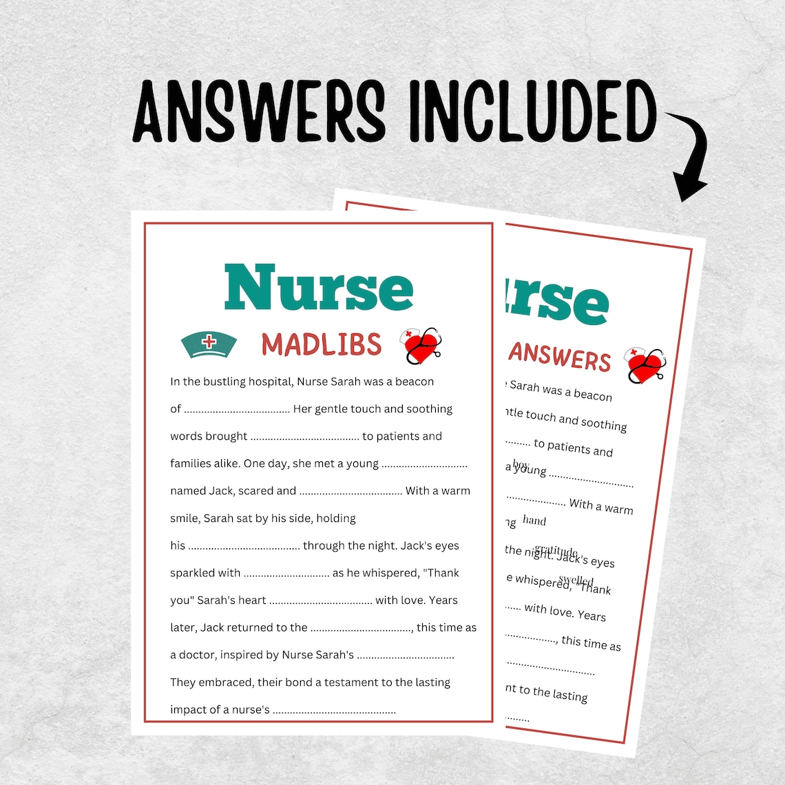 Nurse Games, Madlibs Story Game, Nurse Party Games, Nurse Graduation ...