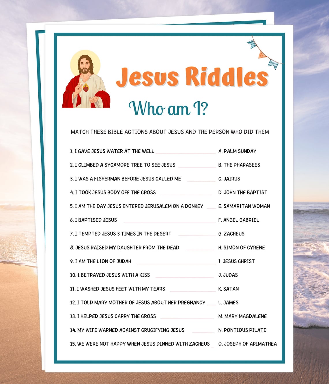 Bible Games, Jesus Riddles, Who Am I, Bible Games for Kids & Adults ...