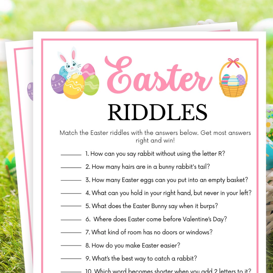 Easter Riddles, Easter Games, Easter Party Games, Easter Games for Kids ...