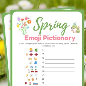 Spring Games, Spring Emoji Pictionary, Spring , Spring Games for Kids ...