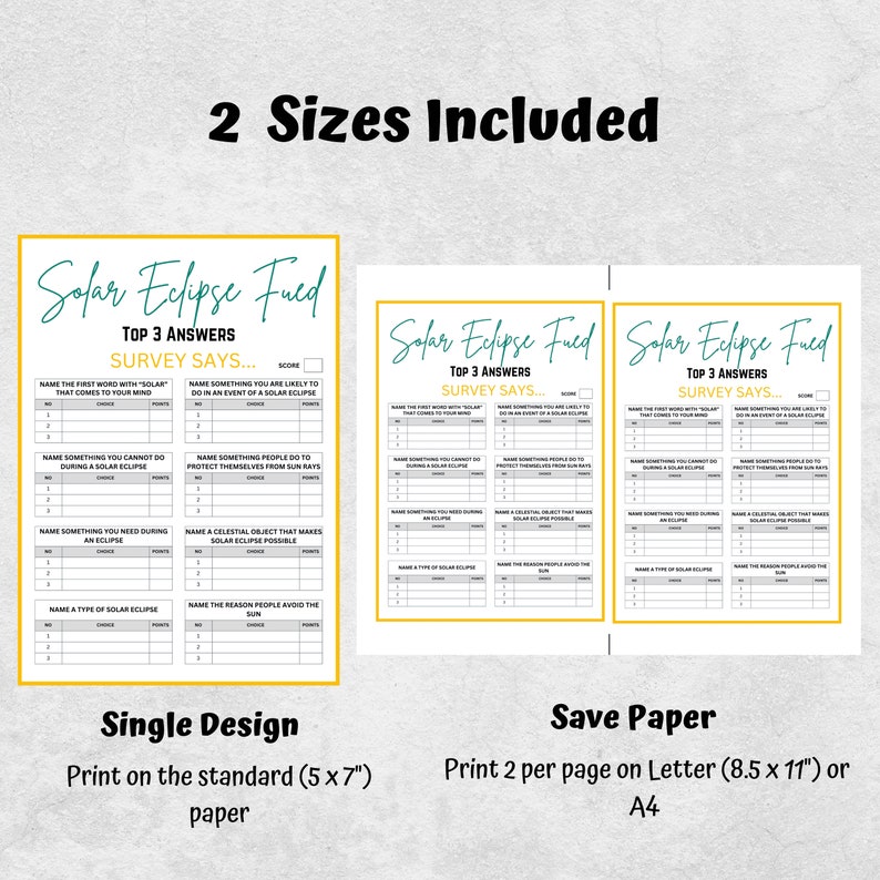 Solar Eclipse Trivia, Family Feud, Party Games for Kids, Adults and ...