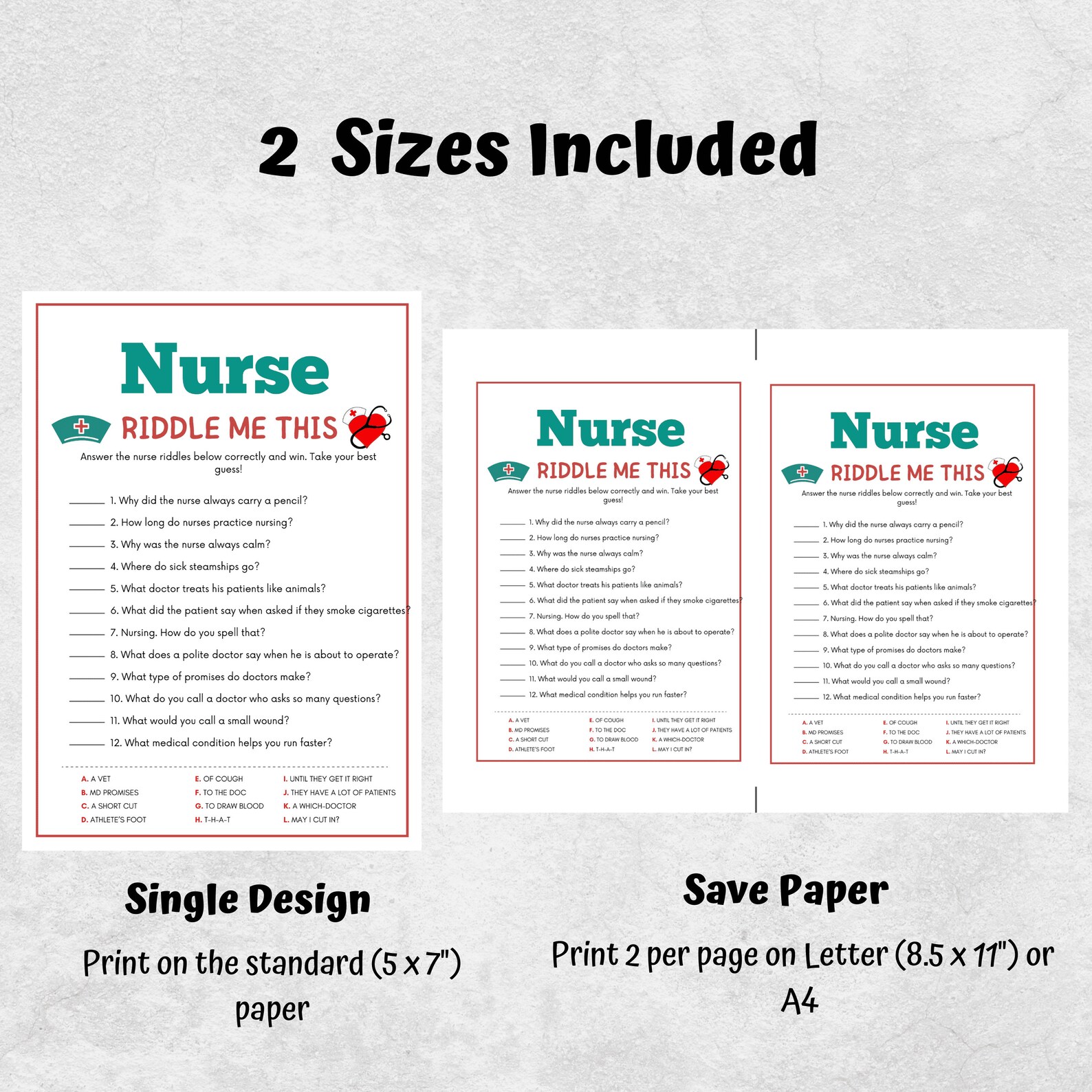 Nurse Games, Nurse Riddles, Nurse Party Games, Nurse Graduation Games ...