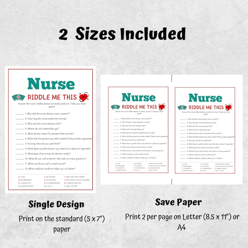 Nurse Games, Nurse Riddles, Nurse Party Games, Nurse Graduation Games ...