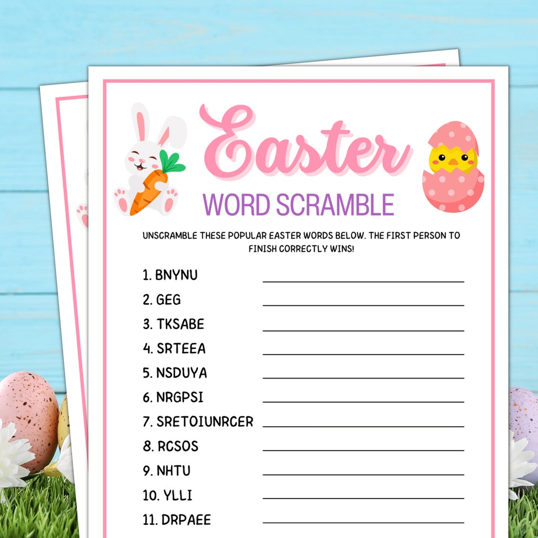 Easter Games, Easter Word Scramble, Easter Themed Party, Easter ...