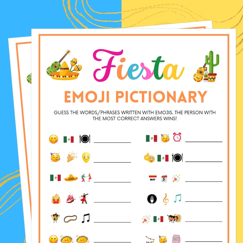 Fiesta Games, Emoji Pictionary, Fiesta Party Games, Fiesta Trivia, Taco ...