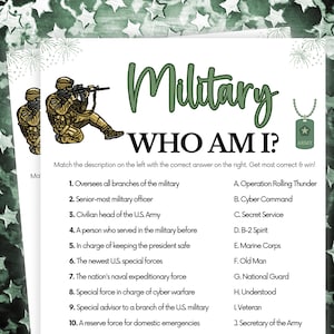 Patriotic Party Games, Military Riddles, Who Am I Riddles, Military ...