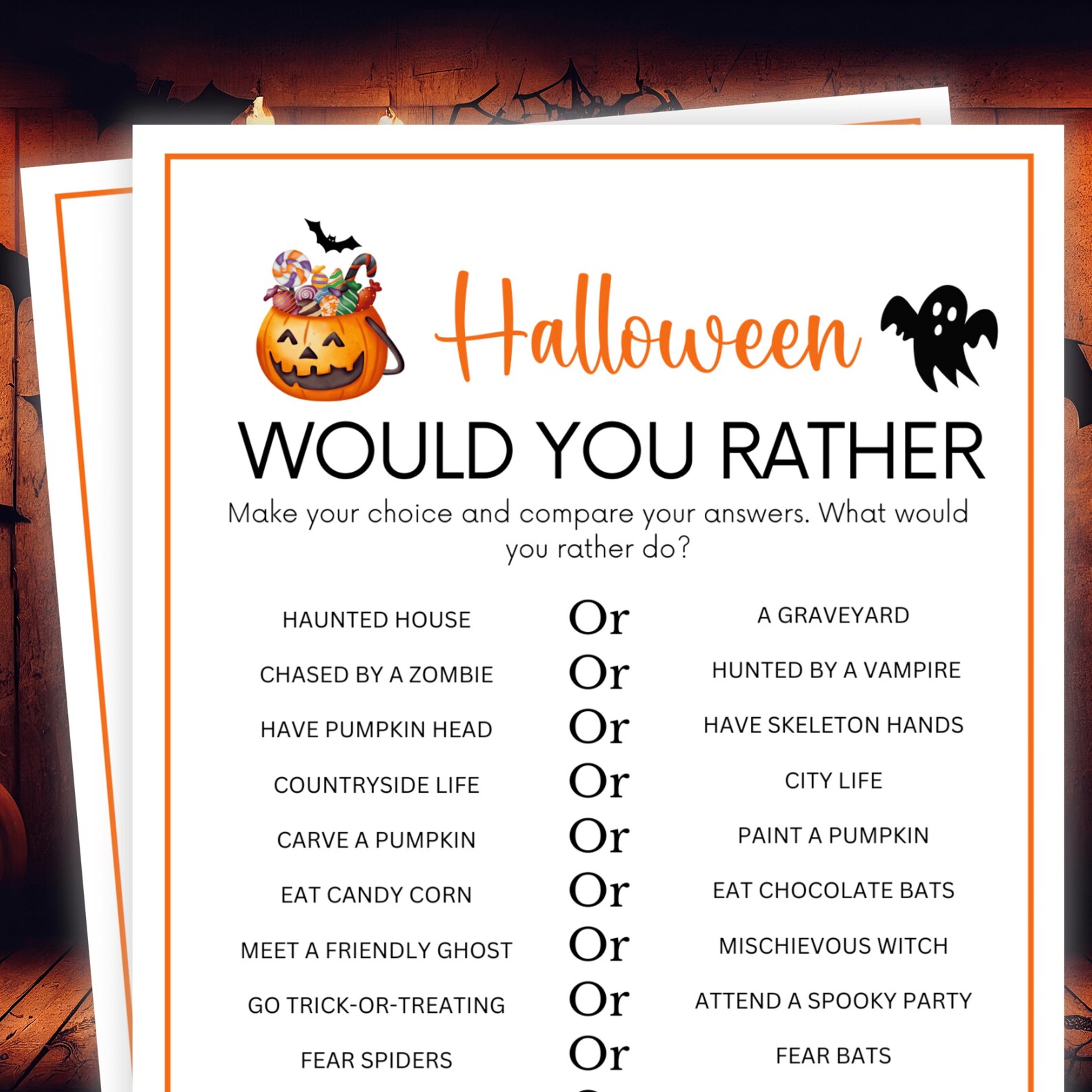Halloween Games, Would You Rather, Halloween Party Games ...