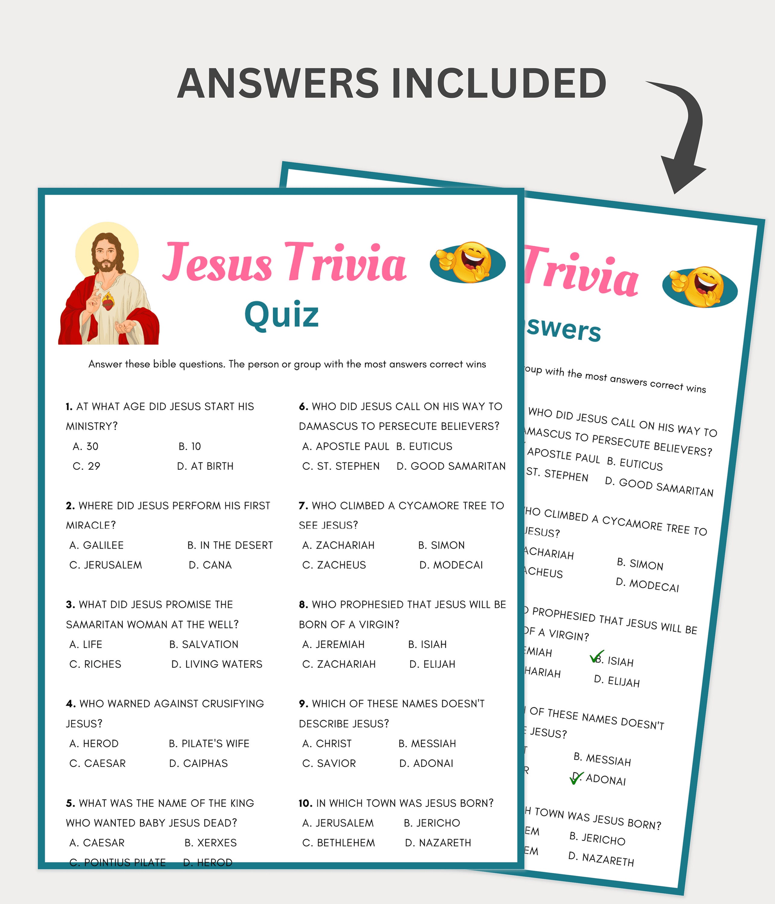 Bible Games, Jesus Trivia, Bible Trivia, Bible Games for Kids & Adults ...
