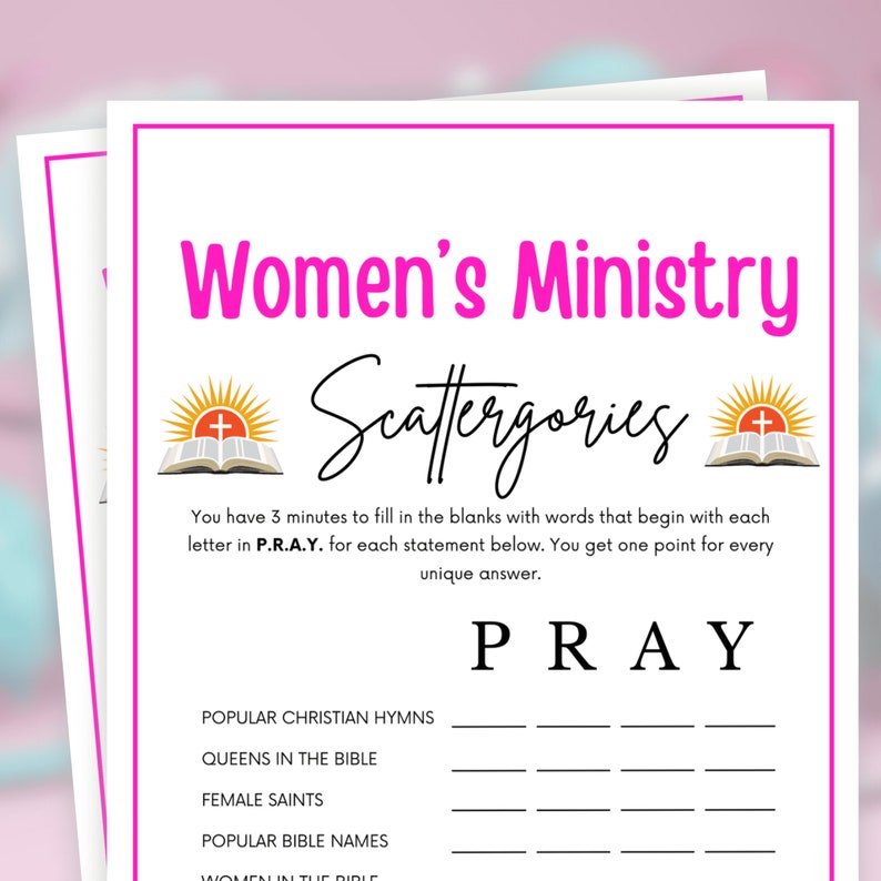 Womens Ministry Games, Scattergories, Bible Games, Bible Study Games ...