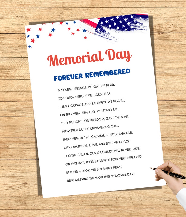 Memorial Day Poem, Memorial Day Games, Memorial Day Party Games ...