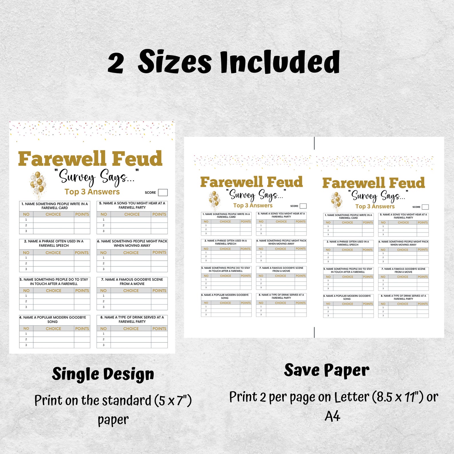 Farewell Party Games, Family Feud, Farewell Celebration, Friendly Feud ...