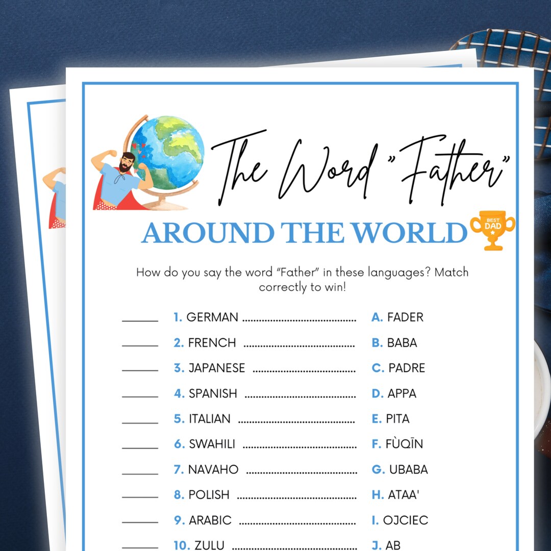 Fathers Day Games, Around the World, Fathers Day Games for Kids, Games ...