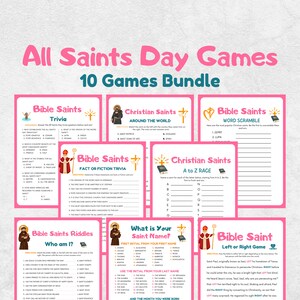 All Saints Day Games, Saints Day Games Bundle, Bible Games for Kids and ...