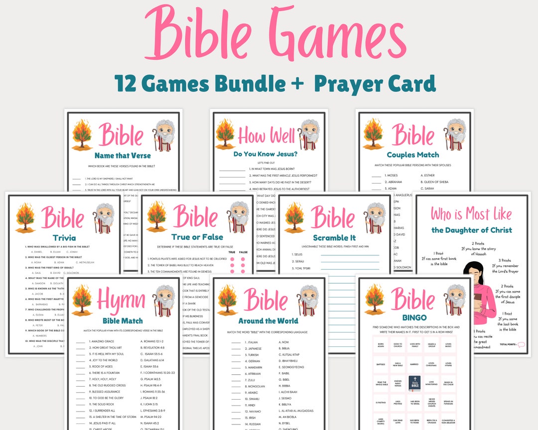 Bible Games, Bible Games Bundle, Womens Ministry Games, Bible Games for ...