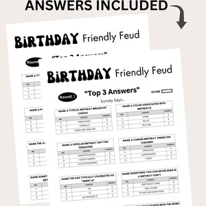 Birthday Feud, Birthday Friendly Feud, Birthday Family Feud, Birthday ...