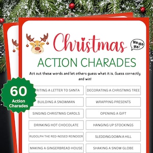 Christmas Games, Charades, Christmas Party Games, Christmas Charades ...