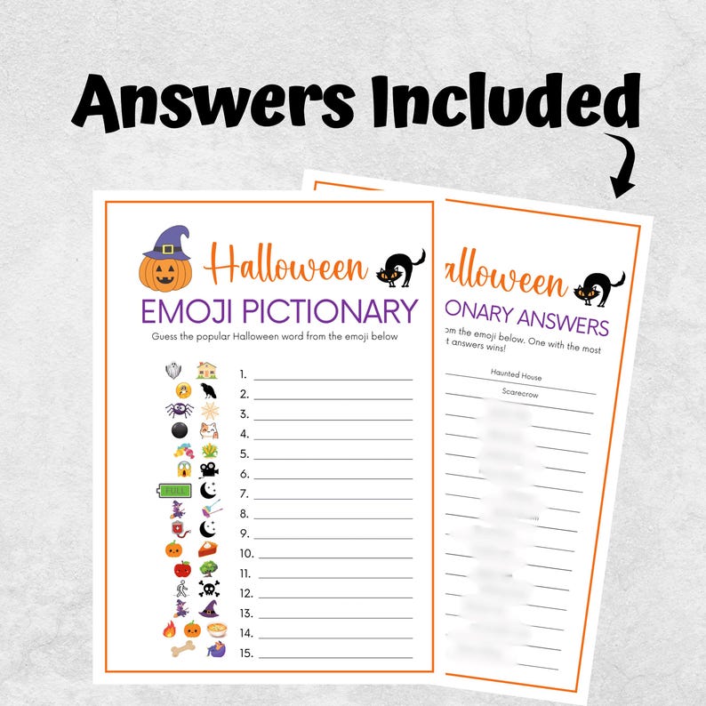 Halloween Games, Emoji Pictionary, Halloween Party Games, Halloween ...