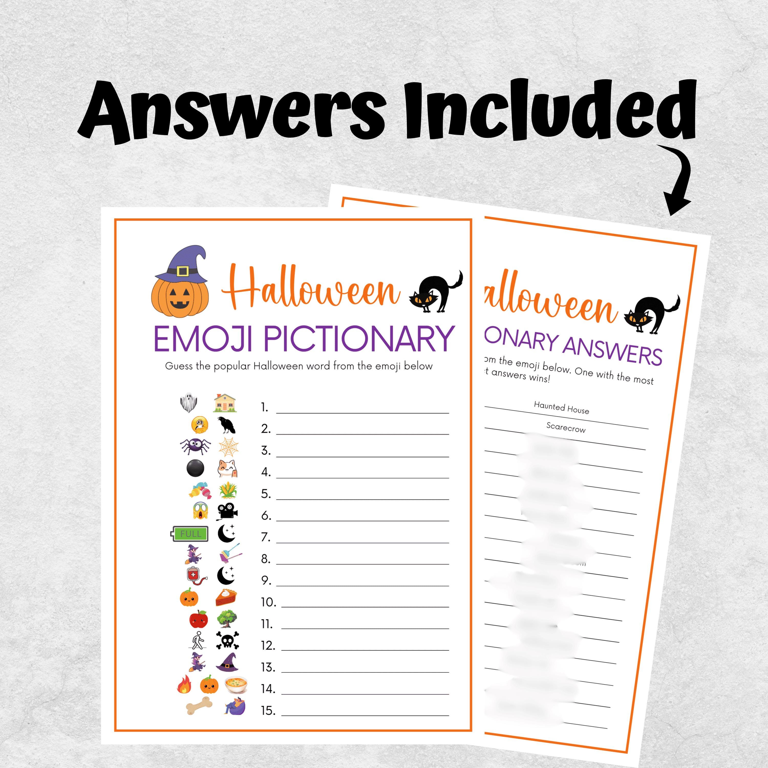 Halloween Games, Emoji Pictionary, Halloween Party Games, Halloween ...