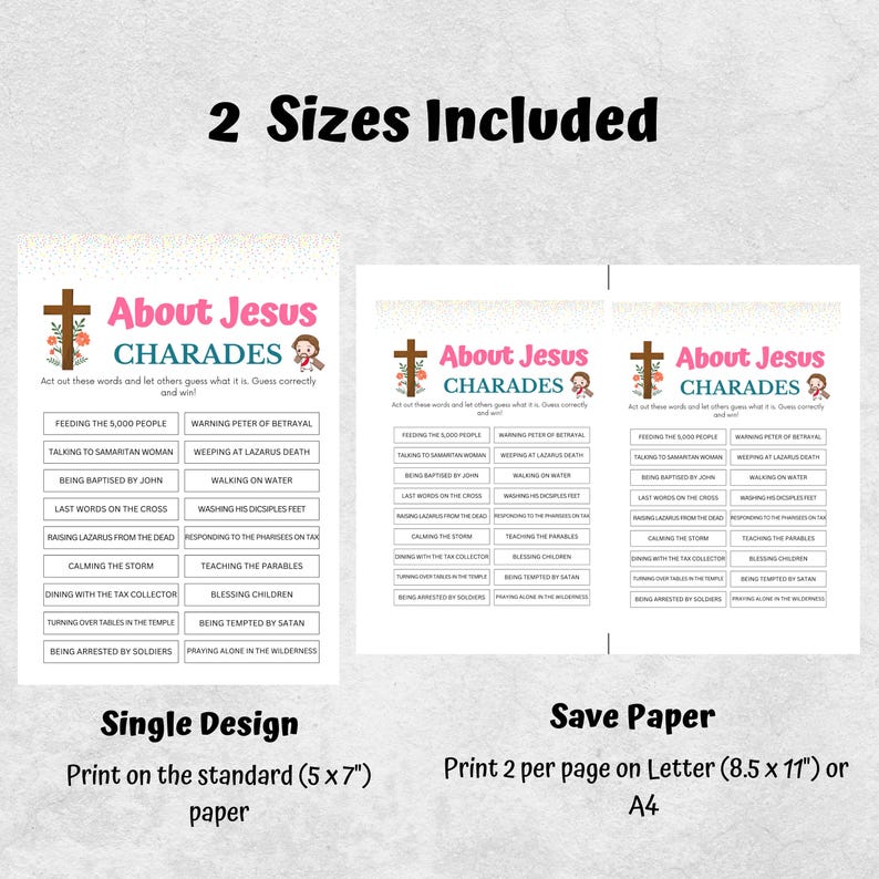 Bible Games, Bible Charades About Jesus, Bible Study Games, Bible Game ...