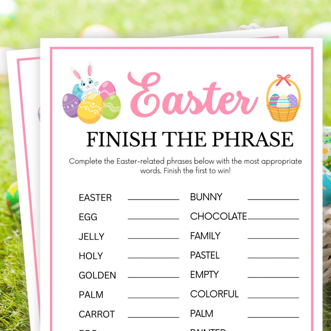 Easter Games, Finish the Phrase, Easter Party Games, Bible Games ...