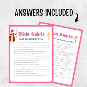 Bible Games, Saints Fact or Fiction, Bible Games, Bible Study Games ...