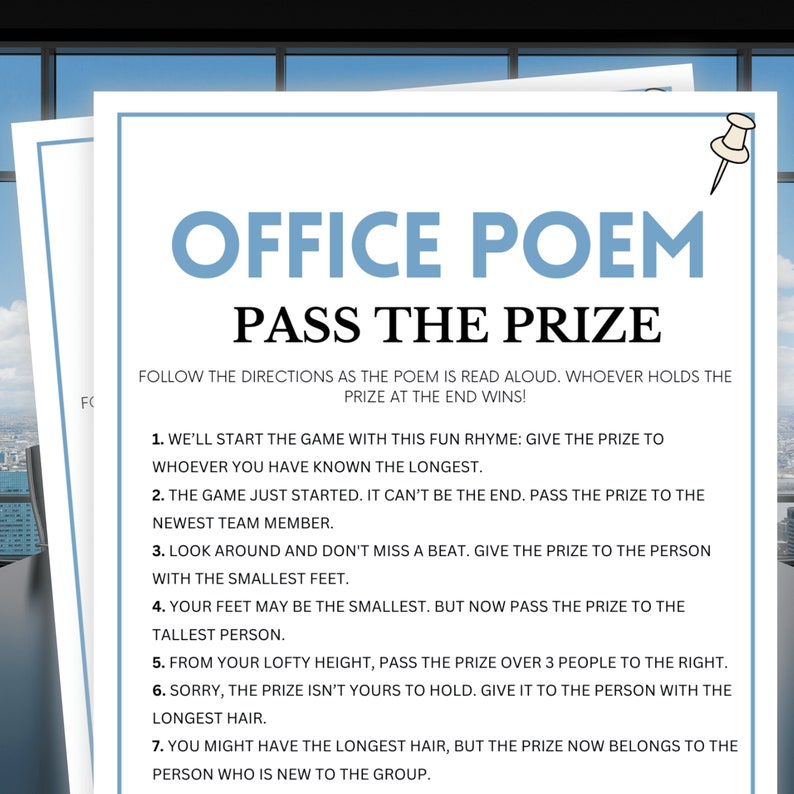 Office Party Games, Pass the Prize, Work Party Games, Staff ...