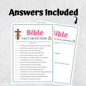 Bible Games, Fact or Fiction, Bible Study Games, Bible Games for Kids ...