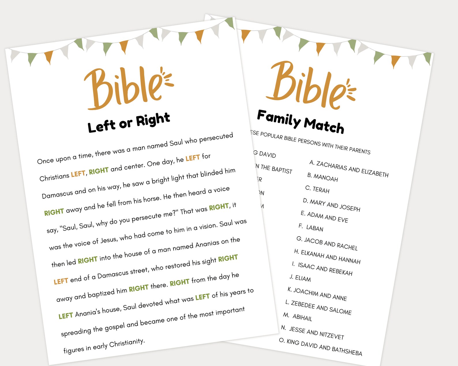 Bible Games Bundle, Bible Games for Kids, Bible Games for Adults ...