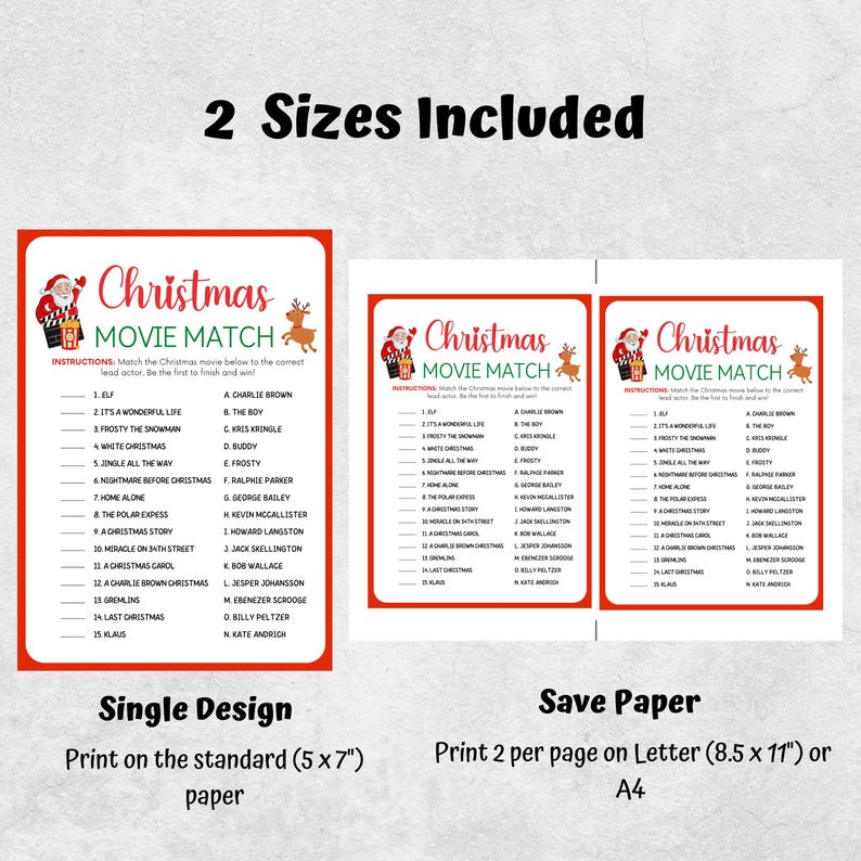 Christmas Trivia, Christmas Movie Match, Christmas Games for Kids and ...