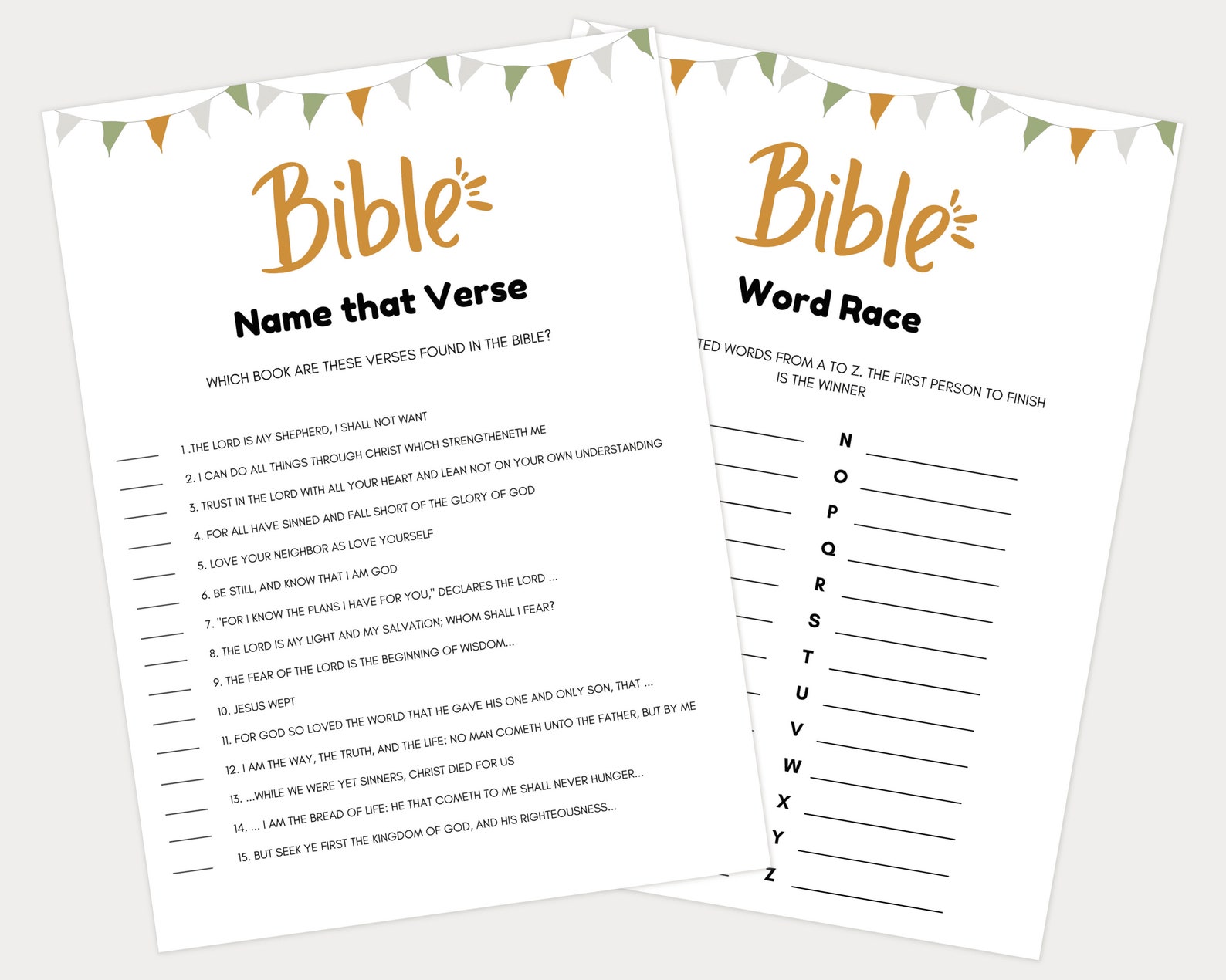 Printable Bible Games Bible Study Games Bible Games For Etsy