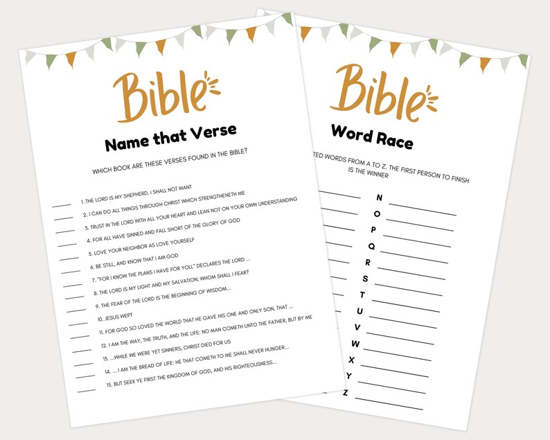 Bible Games Bundle, Bible Games for Kids, Bible Games for Adults ...