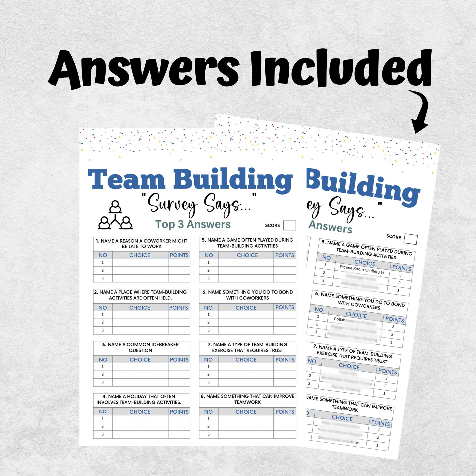 Team Building Trivia, Family Feud, Team Building Activity, Coworker ...