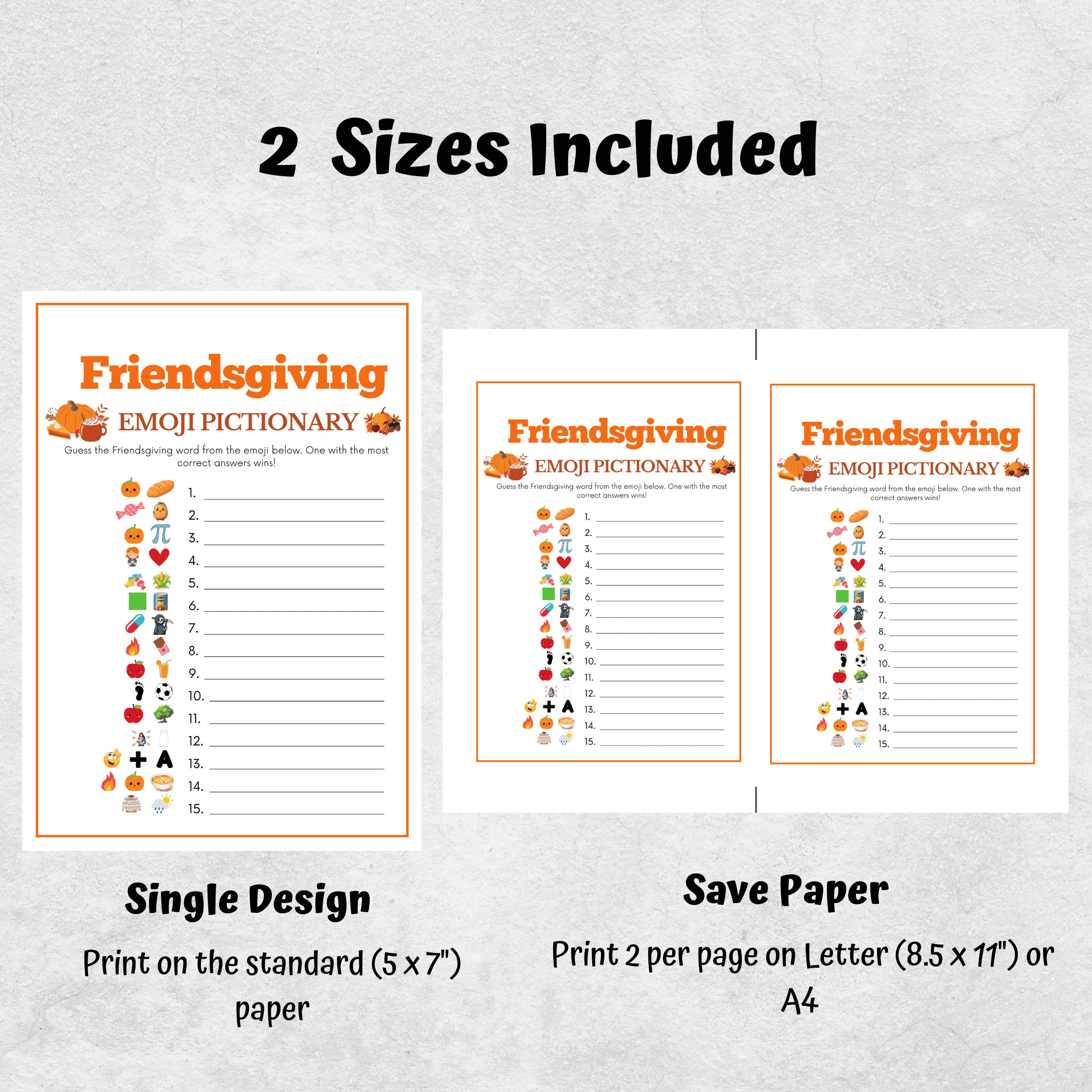 Friendsgiving Games, Emoji Pictionary, Friendsgiving Party Games ...