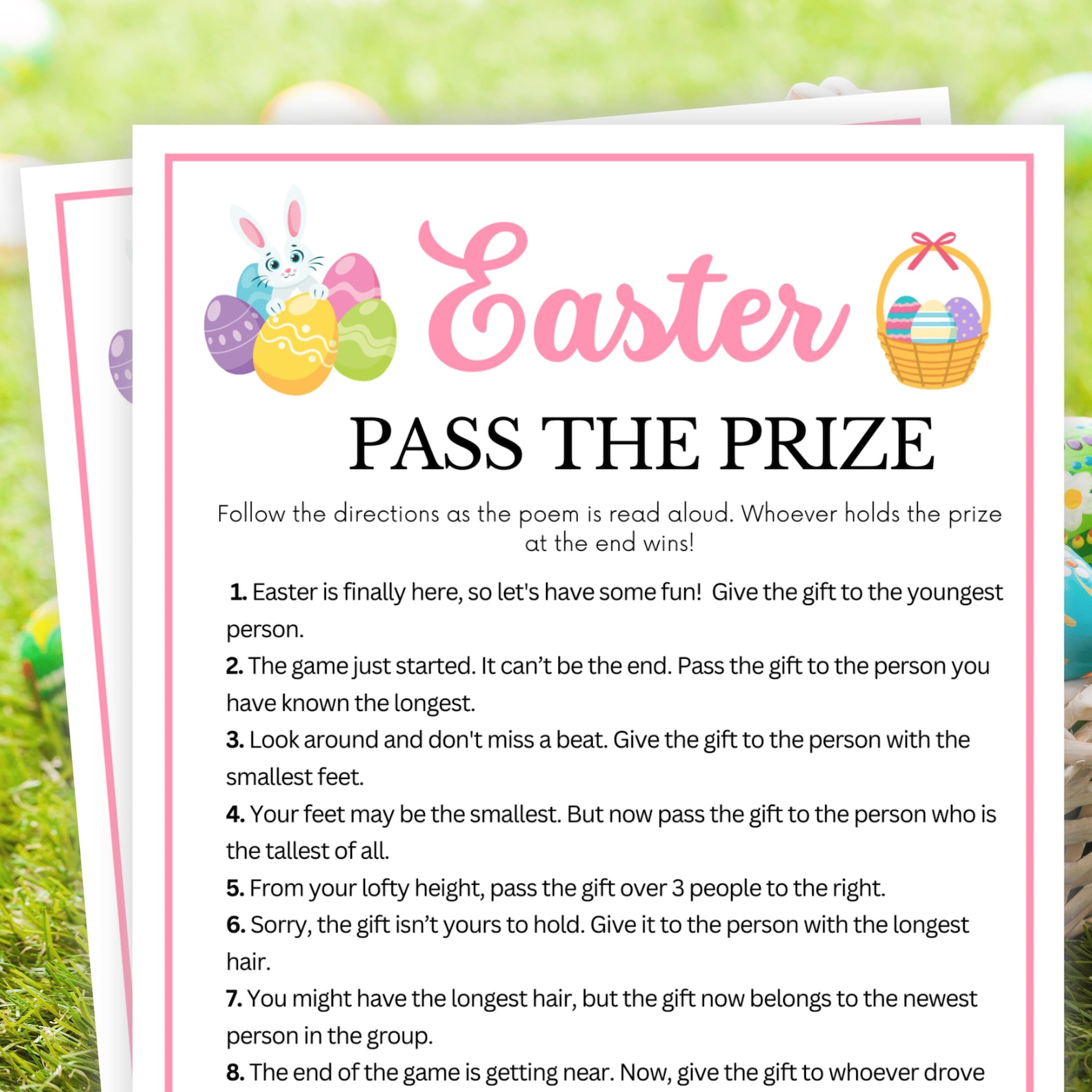 Easter Games, Easter Pass the Prize, Easter Party Games, Easter Game ...