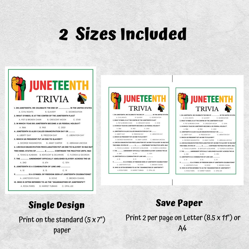 Juneteenth Trivia, Juneteenth Games, Black History Games, Juneteenth ...
