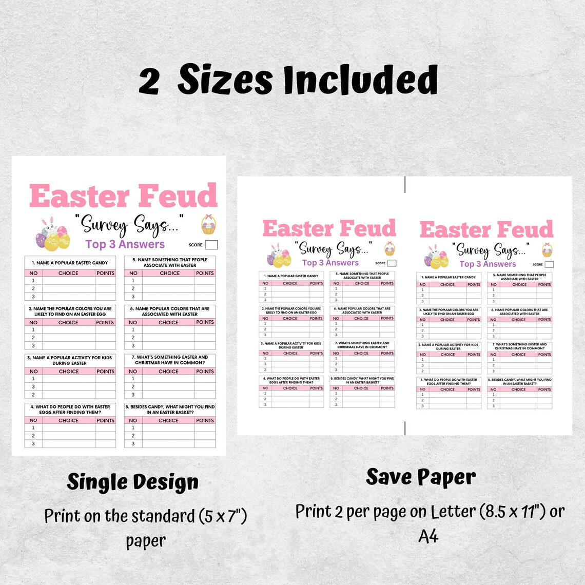 Easter Games, Easter Family Feud, Easter Party Games, Easter Activity ...