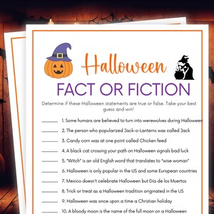 Halloween Games, Fact or Fiction, Halloween Party Games, Halloween ...