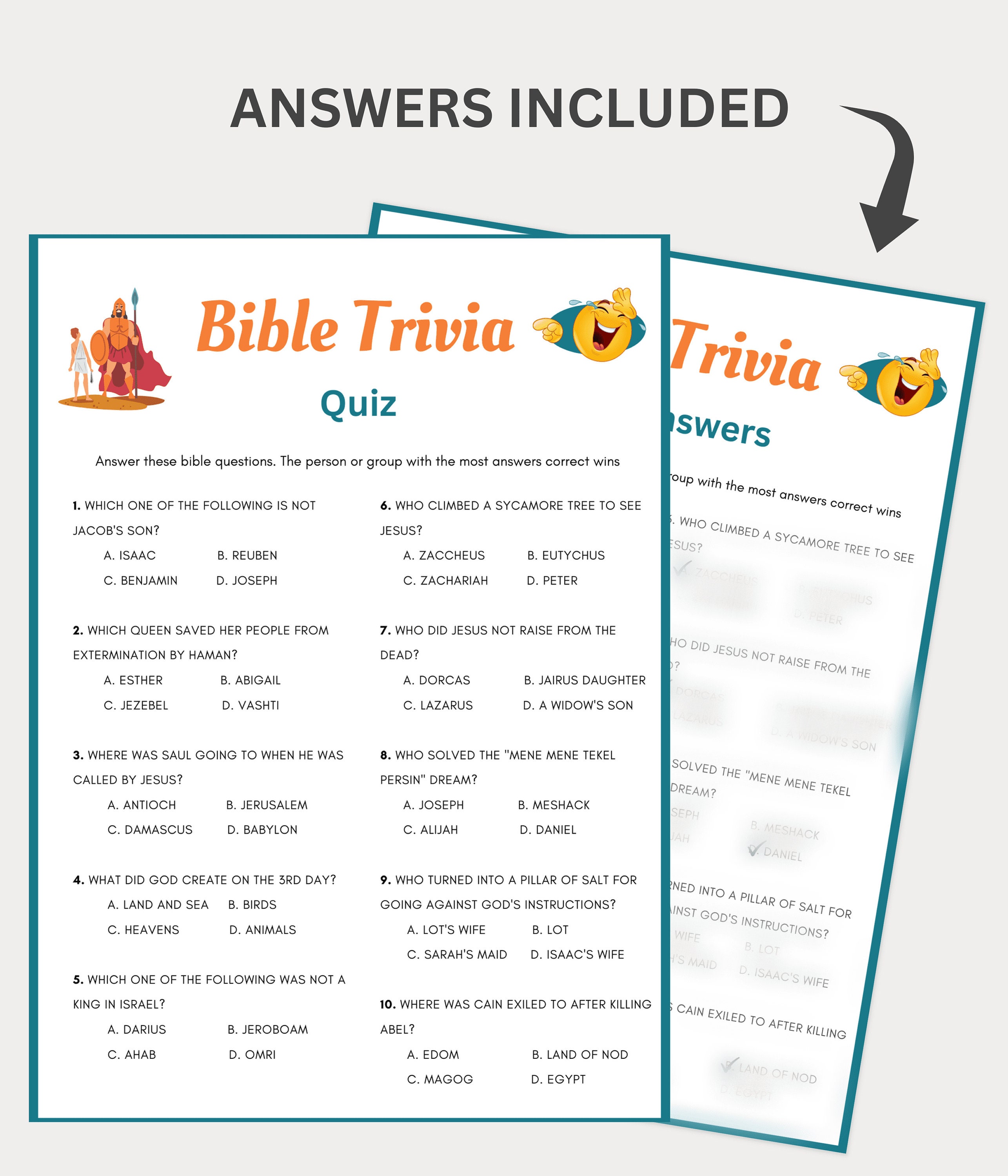 Bible Games, Bible Trivia Quiz, Bible Games for Kids and Adults, Womens ...