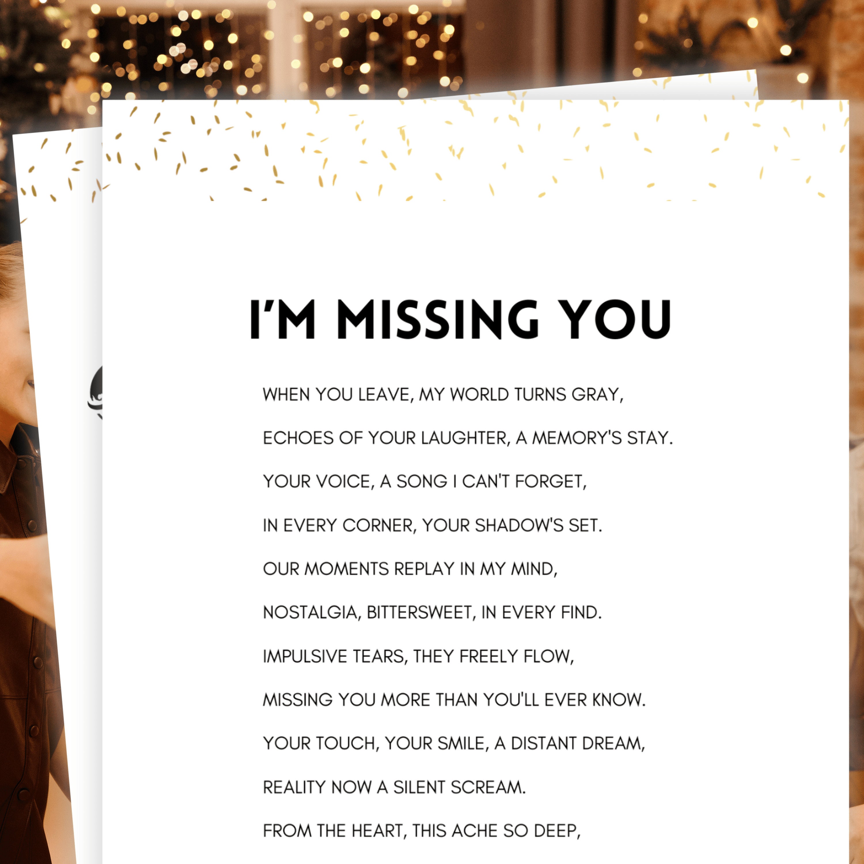 I'm Missing You Poem, Going Away Party Games, Going Away Games ...