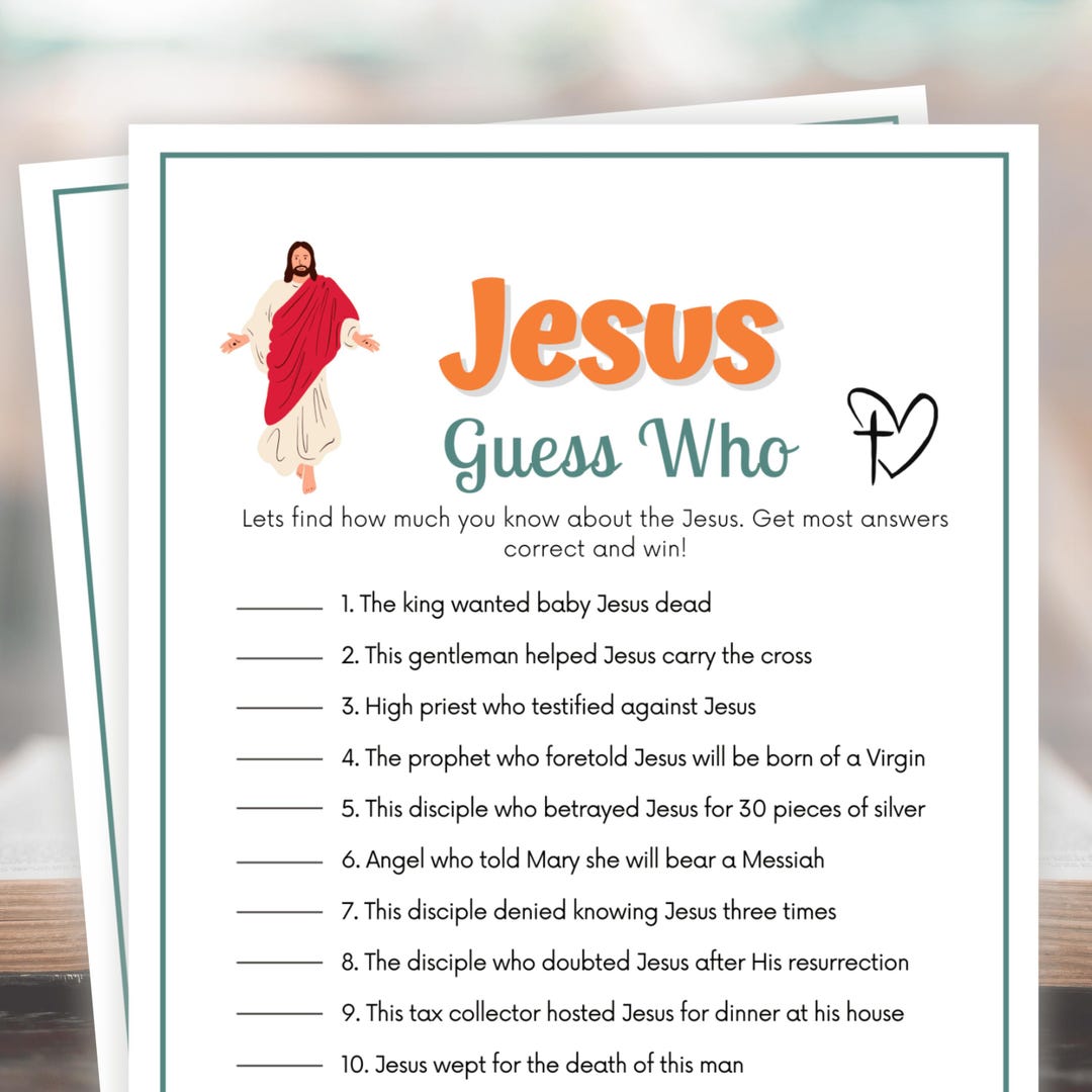Bible Games, Guess Who, Jesus Trivia, Womens Ministry Games, Bible ...
