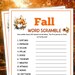 Fall Games, Word Scramble, Fall Games for Kids, Fall Games for Adults ...