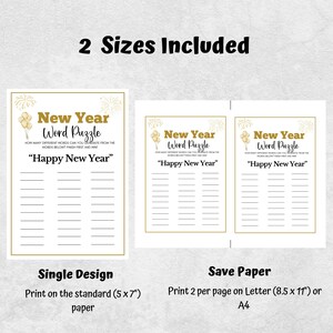 New Year Games, Happy New Year Word Puzzle, New Years Eve Party Games ...