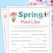 Spring Games, Madlibs, Spring Bedtime Story for Kids, Spring Party ...