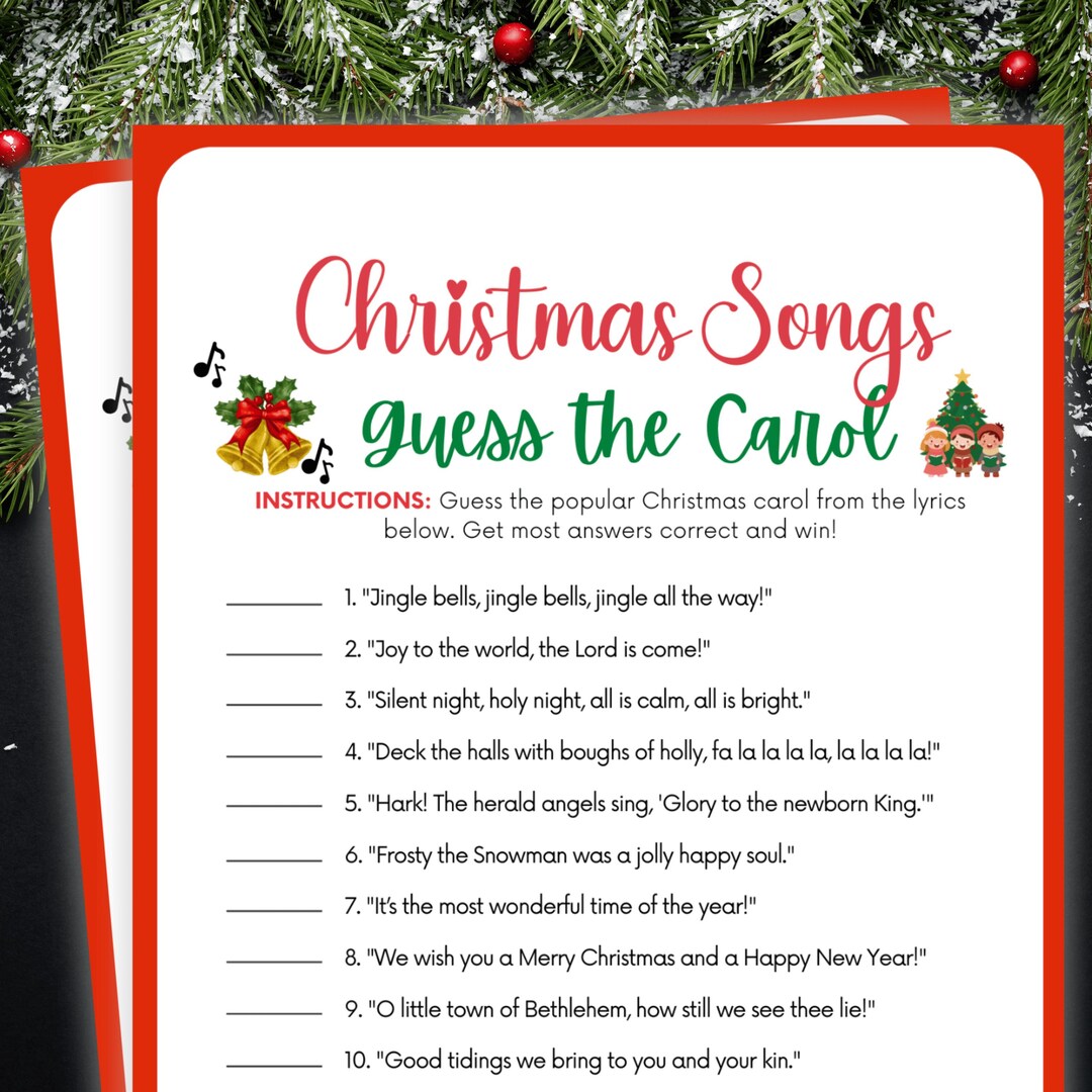 Christmas Games, Guess the Carol, Christmas Trivia, Holiday Games ...
