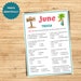 June Trivia, June Games, June Party Games, June Games for Kids, June ...