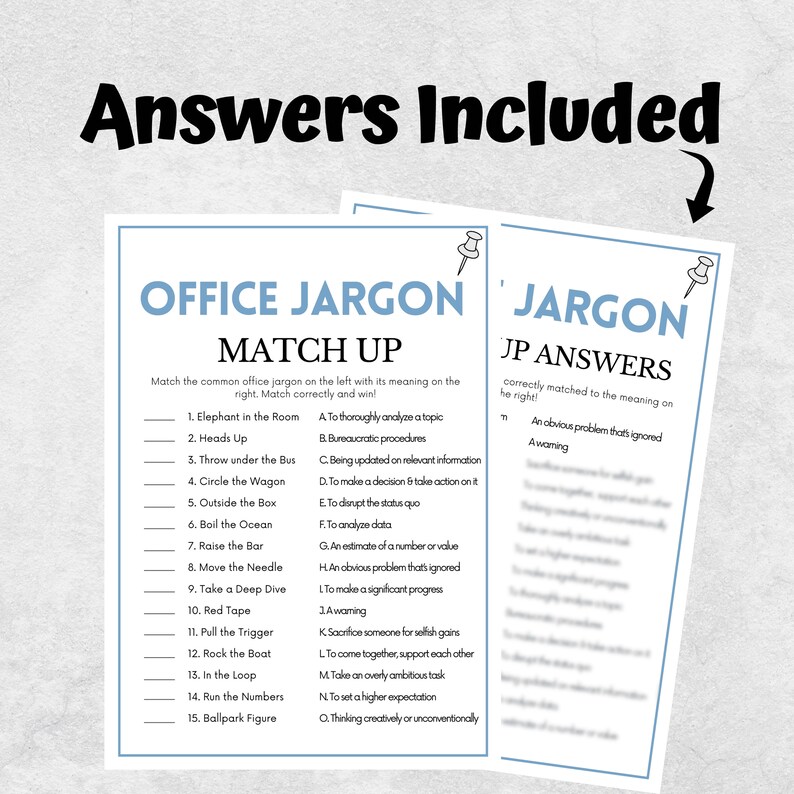 Office Games, Office Jargon, Office Party Games, Team Building Games, Office Trivia, Party Games ...