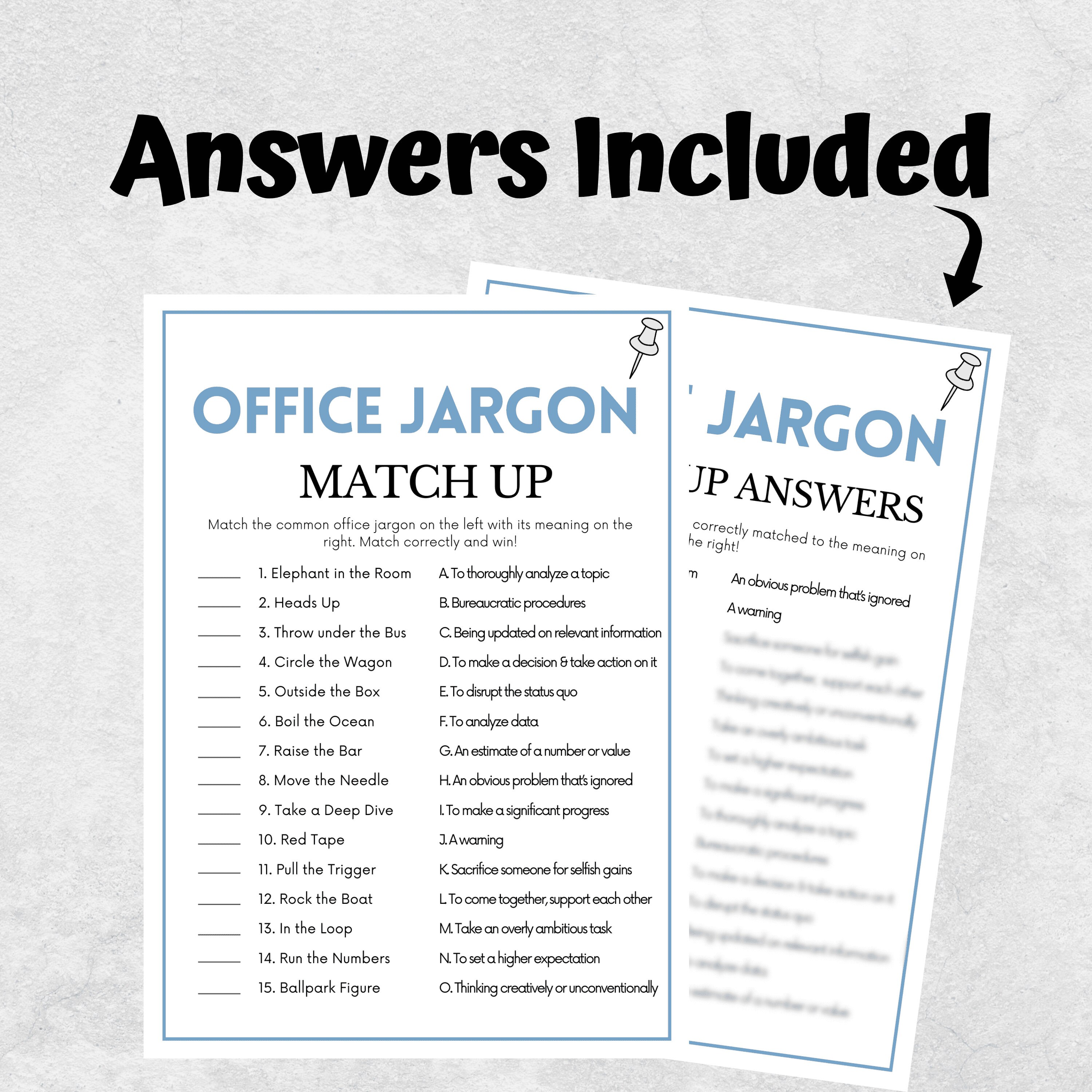 Office Games, Office Jargon, Office Party Games, Team Building Games ...