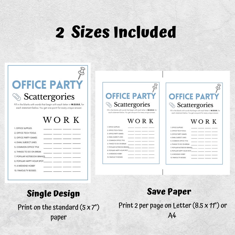 Office Party Games, Scattergories, Office Games, Office Team Building ...