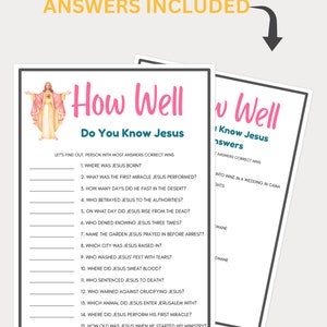 Bible Games, How Well Do You Know Jesus Game, Bible Games for Kids ...